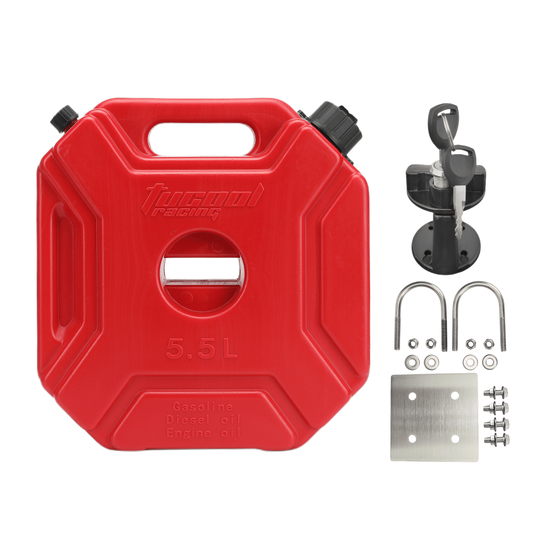 Tucool Racing 5.5 Liters Jerry Can Fuel Tank Spare Petrol Oil Tank Bac